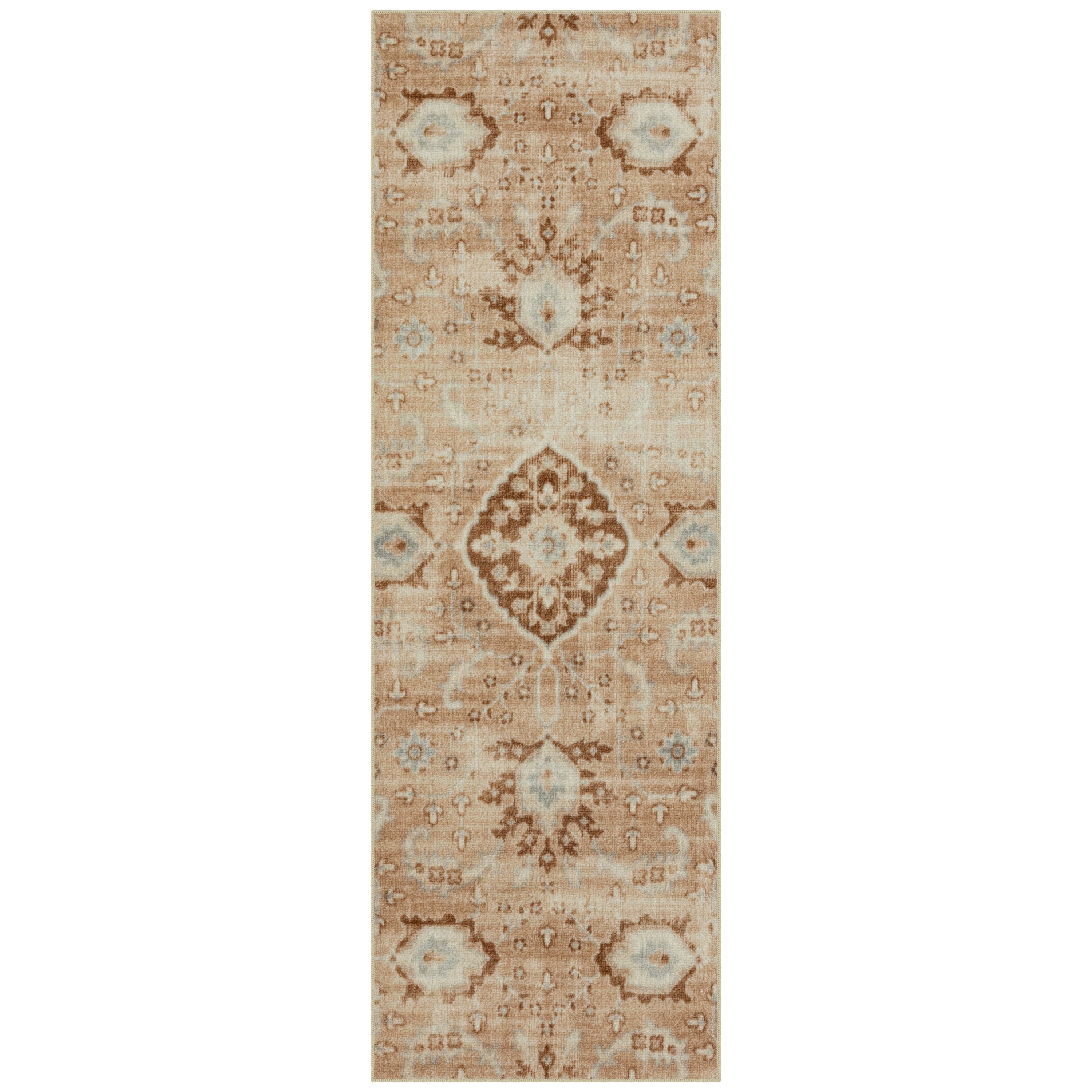 Mainstays Global Persian Rust Indoor Hallway Runner Rug, 1'8"x5 ...