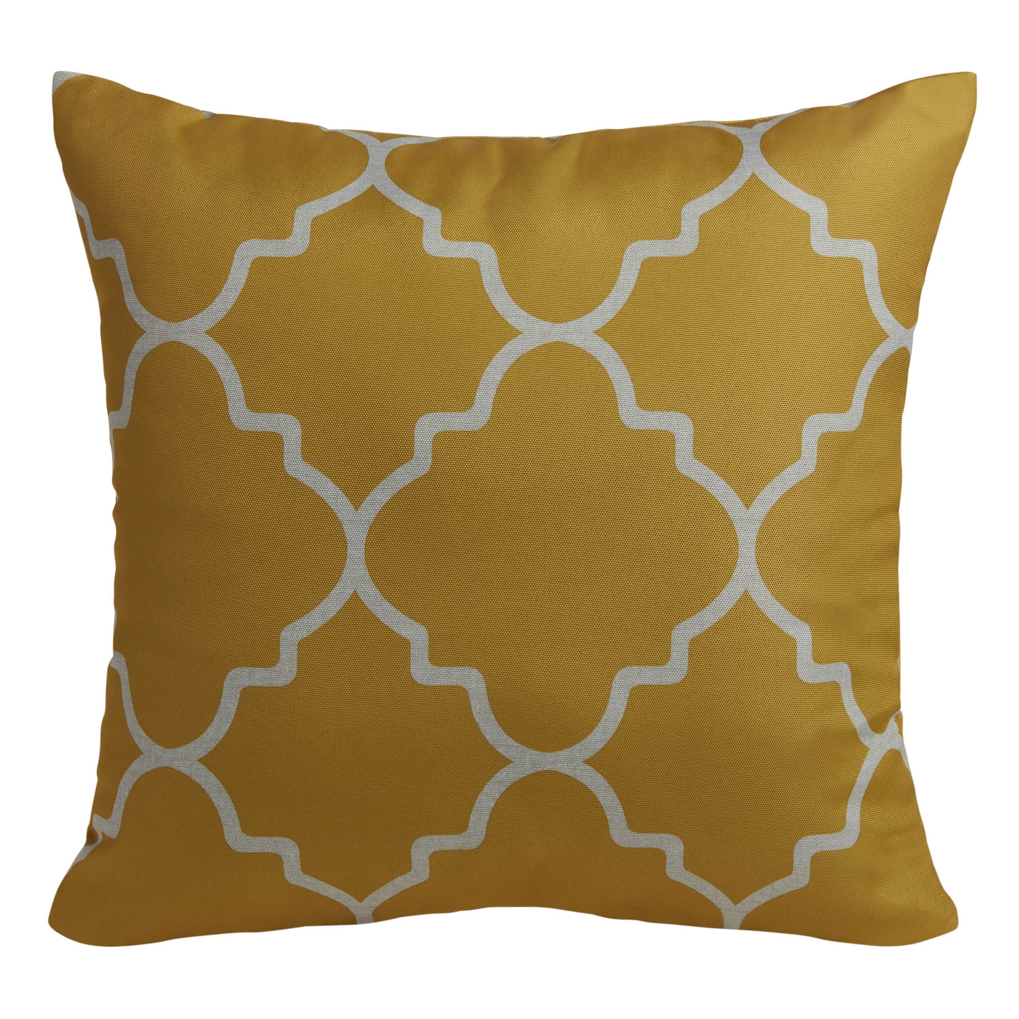 Mainstays Gold Fretwork Print Square Decorative Pillow, 18"x18", 1Pc ...