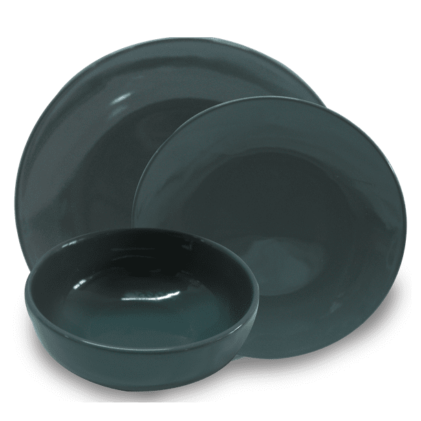 Mainstays Gray Dinnerware Set, 12 Piece - Walmart Business Supplies