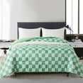 Mainstays Green Checkered 4 Piece Bed in a Bag Comforter Set with ...