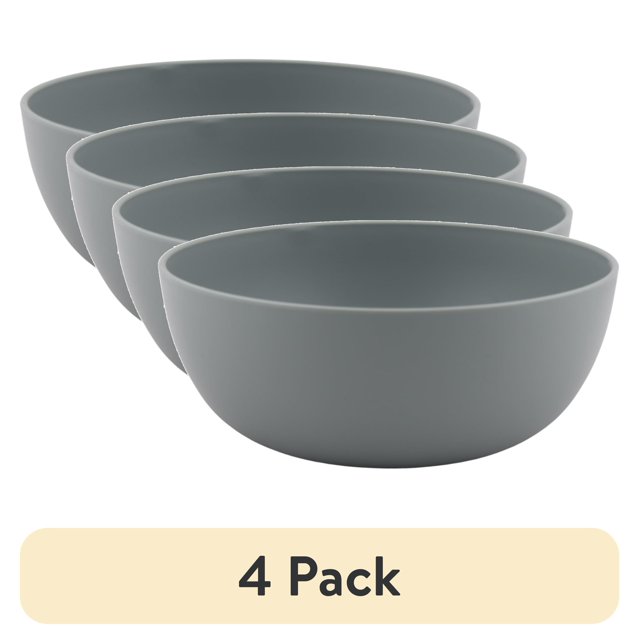 (4 pack) Mainstays - Green Round Plastic Bowl, 38-Ounce - Walmart.com