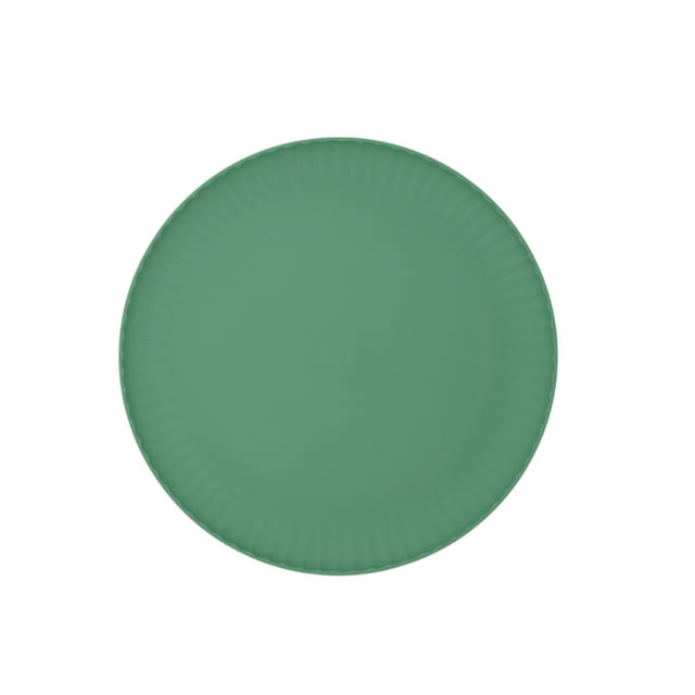 Mainstays - Green Round Plastic Plate, Ribbed, 10.5 inch - Walmart.com