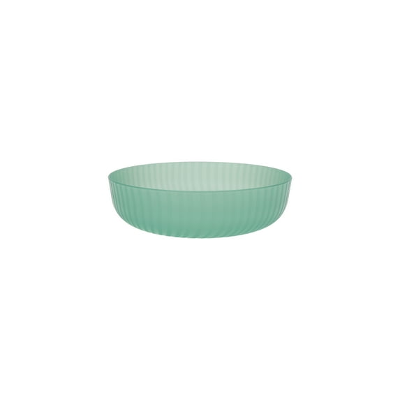 Mainstays Green Round Plastic Swirl Pattern Dinner Bowl 42-Ounce ...