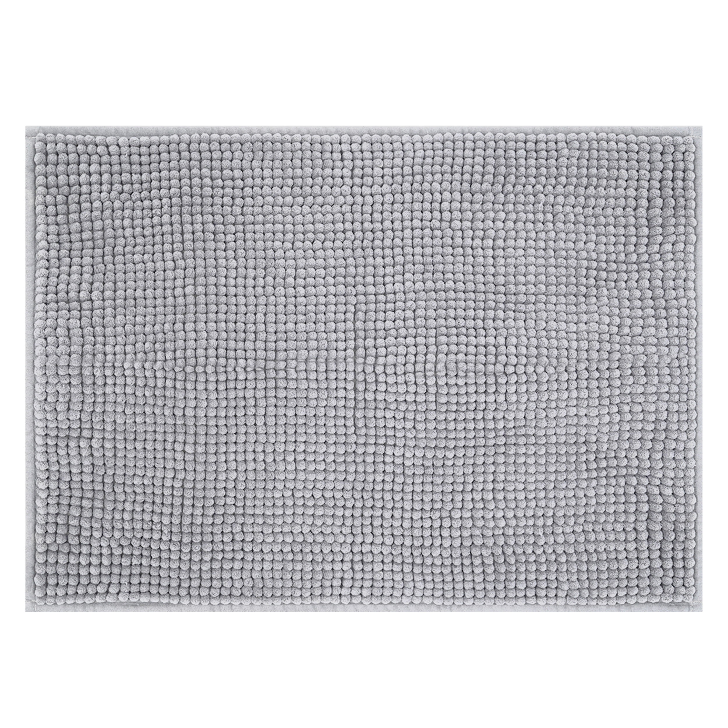 Mainstays Grey Chenille Noodle Bath Rug 17"x24", One Piece - Walmart.com