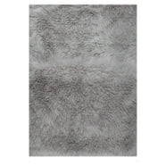 Mainstays Solid Grey Fur Flokati Accent Rug 30x46 in - Walmart.com