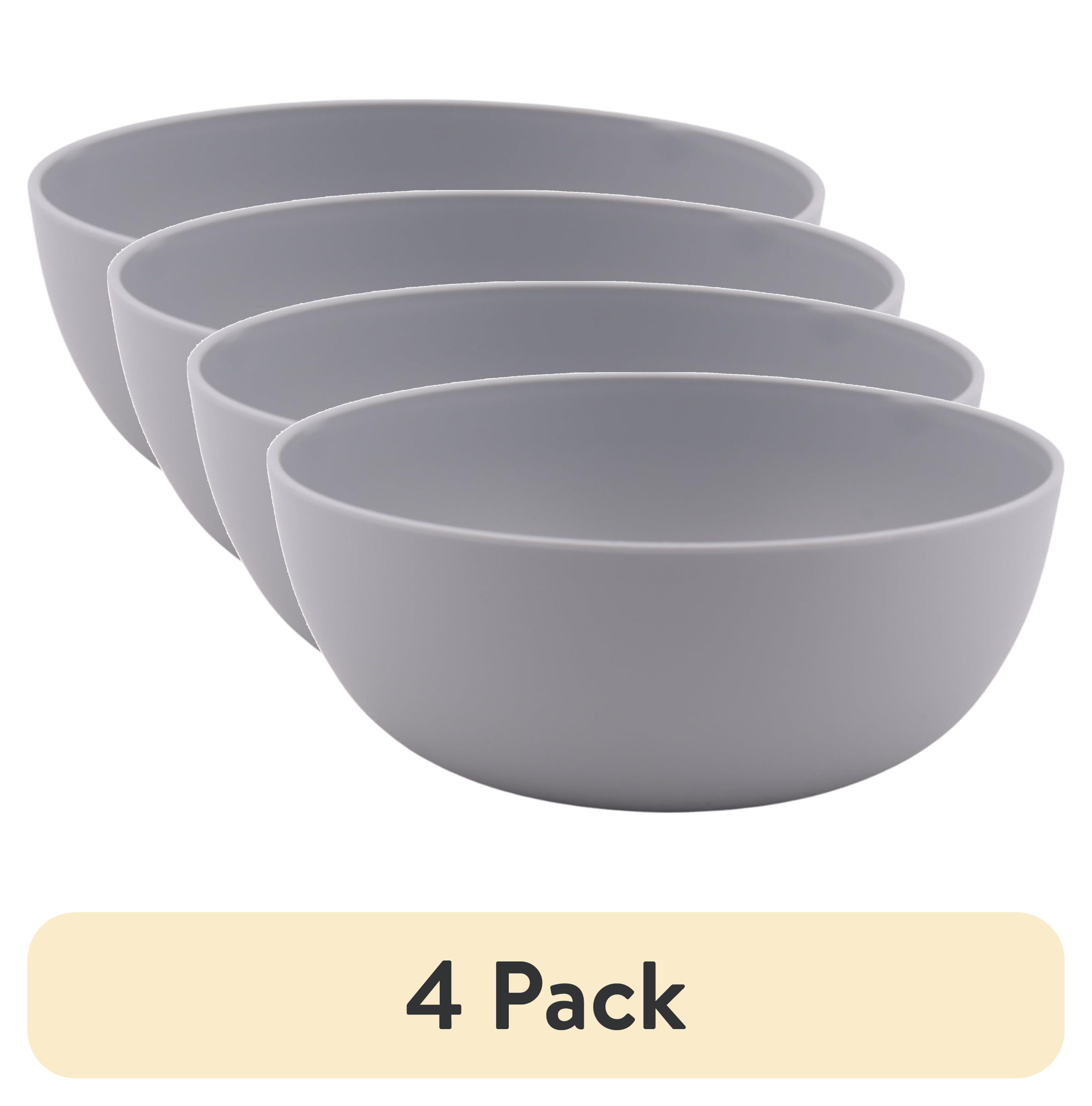 Mainstays Grey Plastic Bowls 38-Ounce 4 Pack Microwave & Dishwasher ...