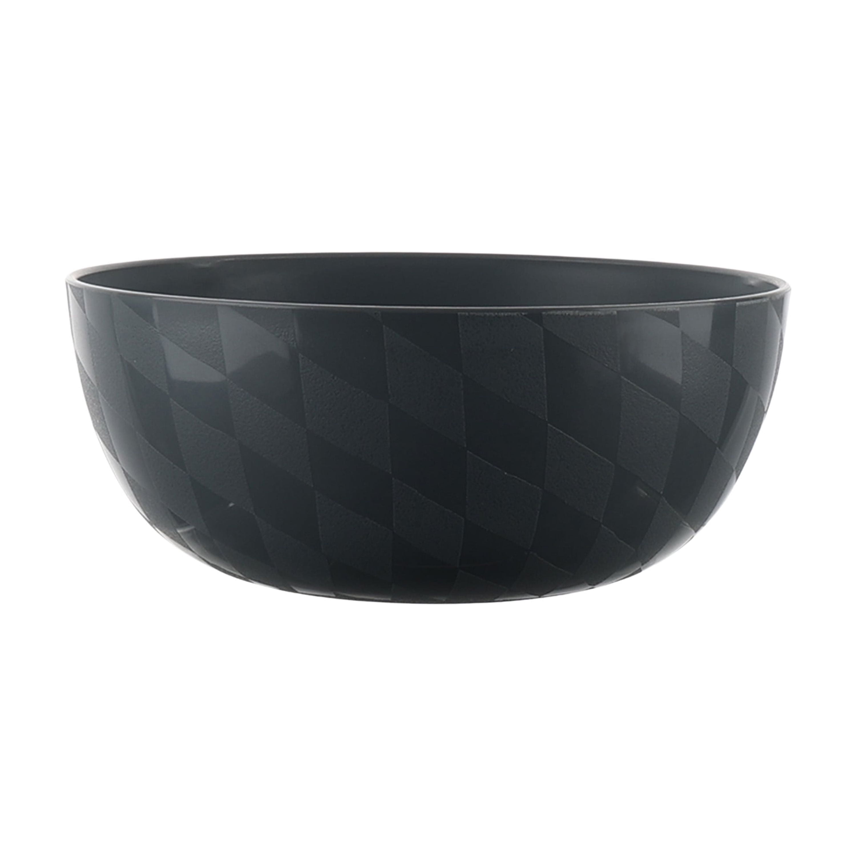 Mainstays Grey Plastic Cereal Bowl 38 Ounce Wavy Checkered Etched ...