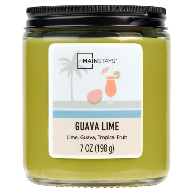 Mainstays Guava Lime Scented Single-Wick Twist Jar Candle, 7 oz ...