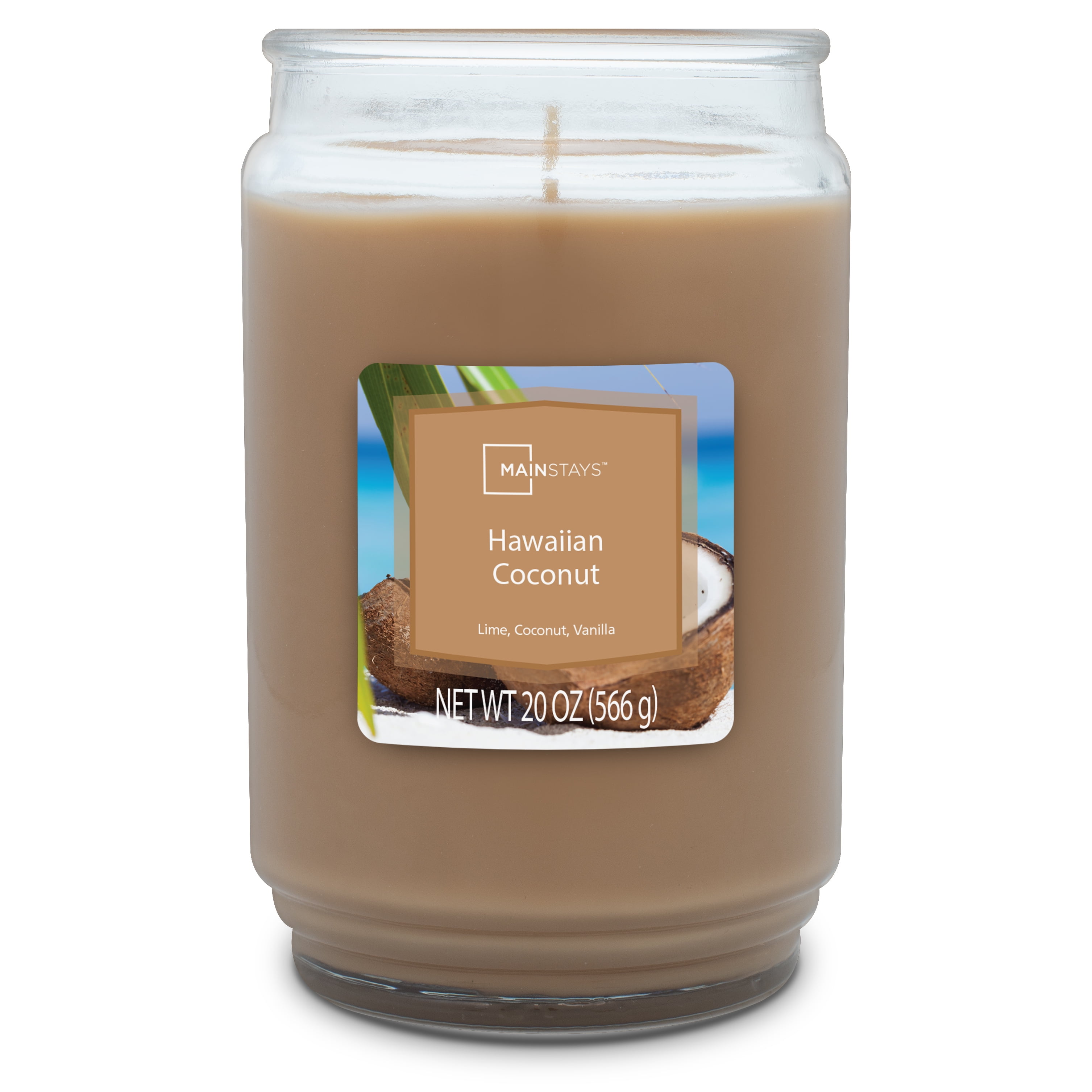 Mainstays Hawaiian Coconut Scented Candle Tropical Fragrance - Walmart.com