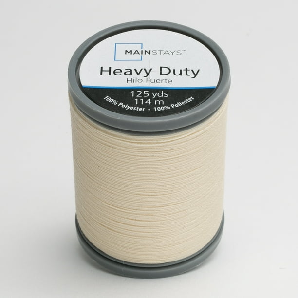 Mainstays Heavy Duty Sewing Thread 125 Yards Cream White - Walmart ...