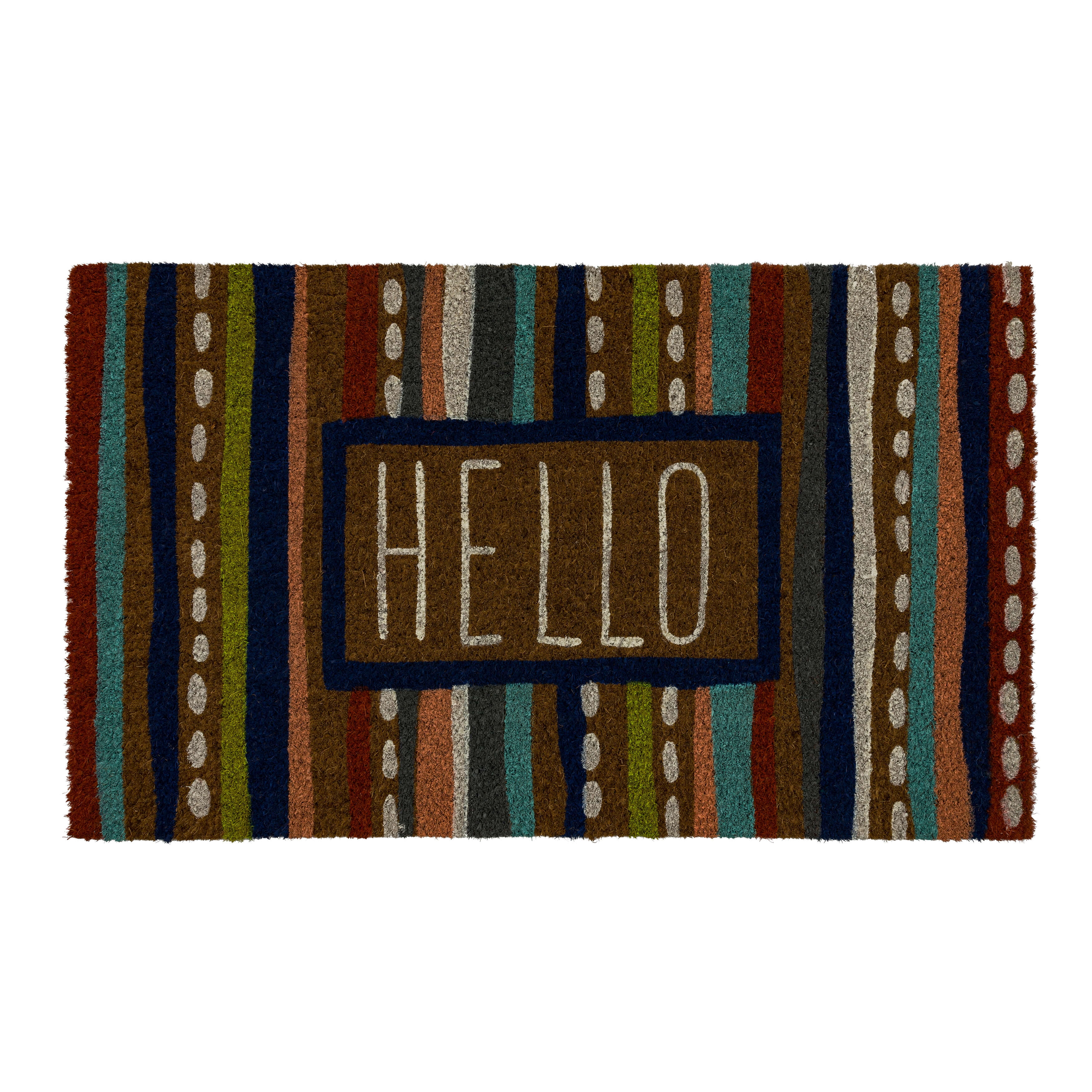 Mainstays Striped Coir Outdoor Doormat - Durable 18 x 30 Mat - Walmart.com