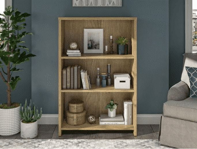 Mainstays Heritage 3-Shelf Bookcase with Adjustable Shelves Natural ...