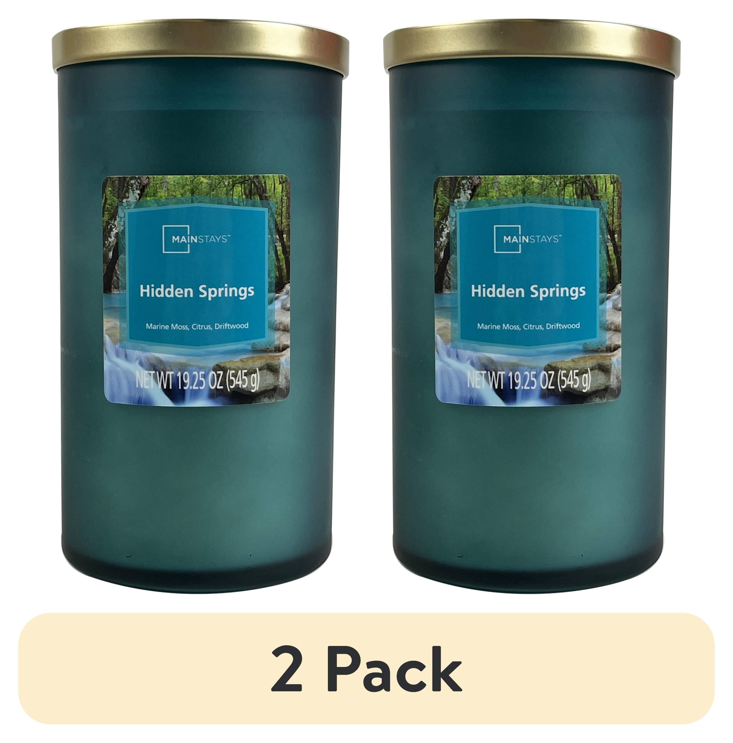 (2 pack) Mainstays Hidden Springs Scented Single-Wick Frosted Jar ...