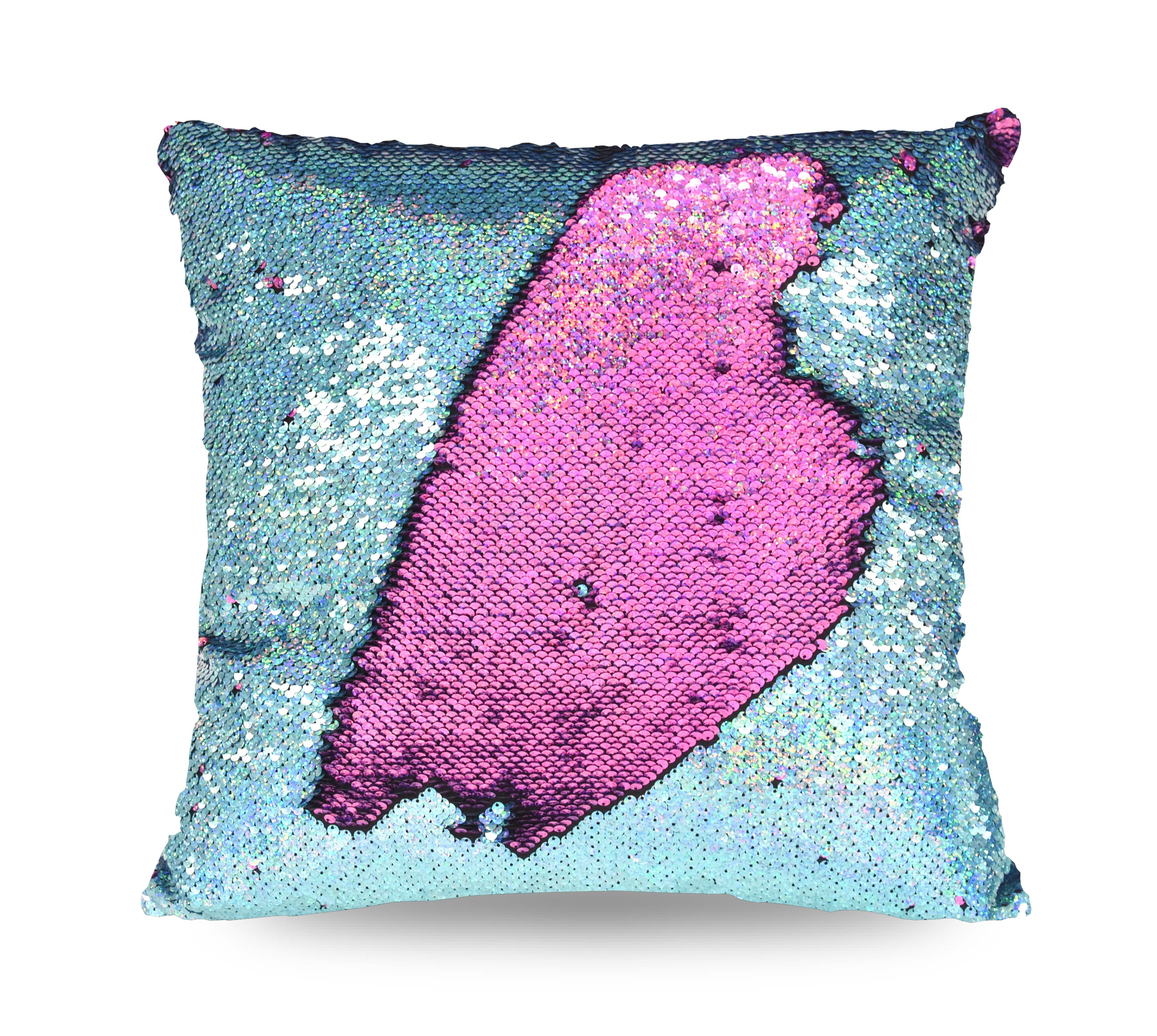 Mainstays Holographic Reversible Sequins Sparkle Pillow - Walmart.com