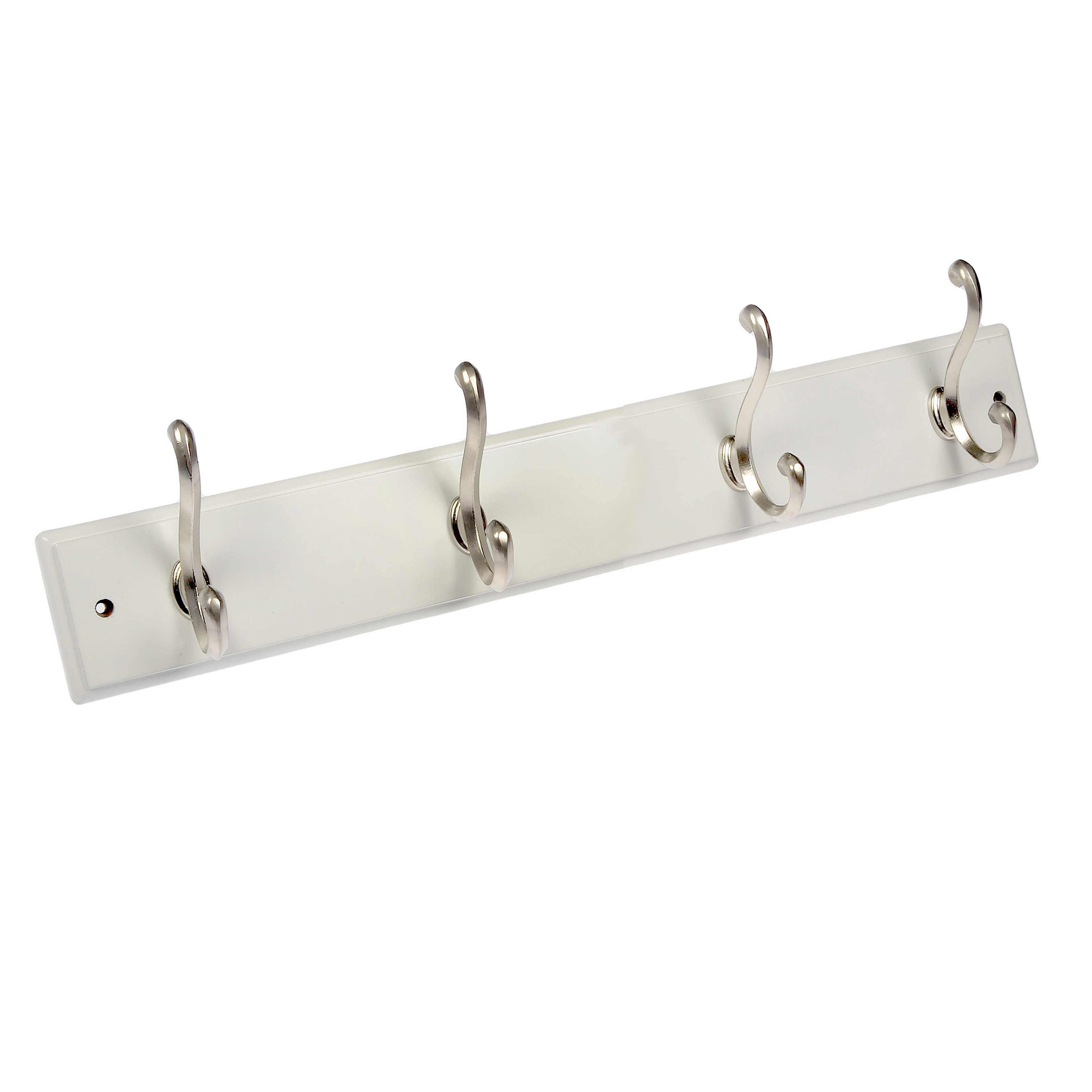 Mainstays, Double-Hook White Hoop Coat Hook, Mounting Hardware Included ...