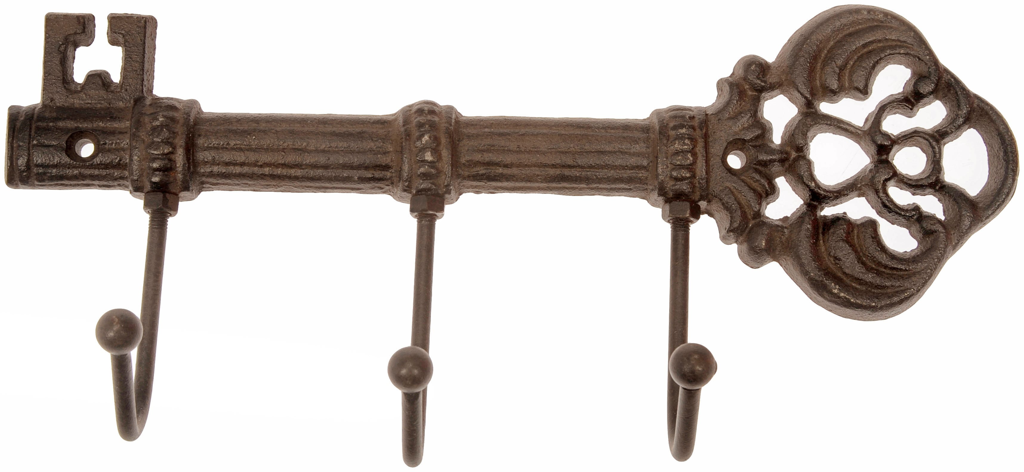 Mainstays Iron Finish Key Rack with 3 Hooks, Mounted Organizer for ...