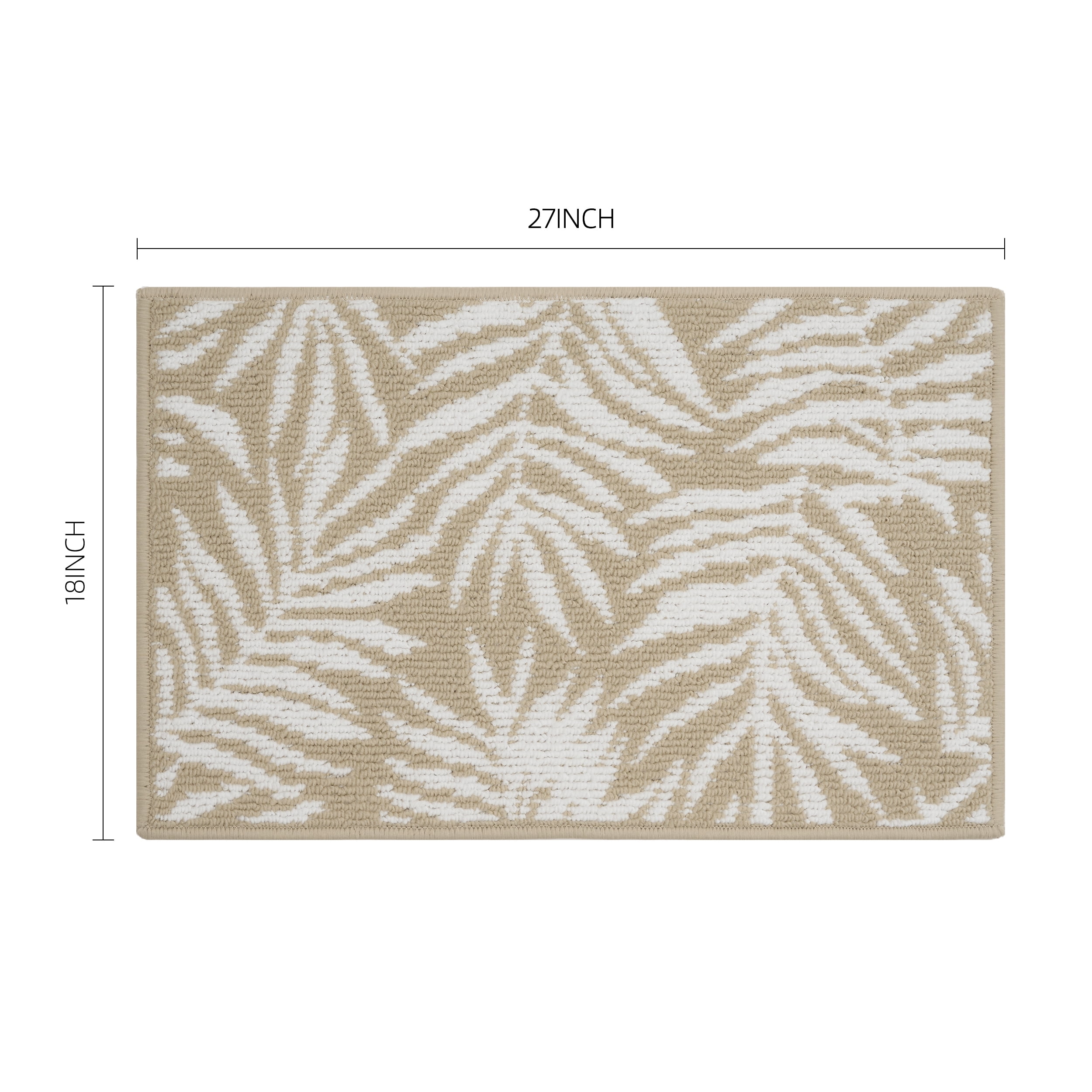 Mainstays Jacquard High Low Loop Kitchen Mat 18"x 27" Papyrus Beige ...