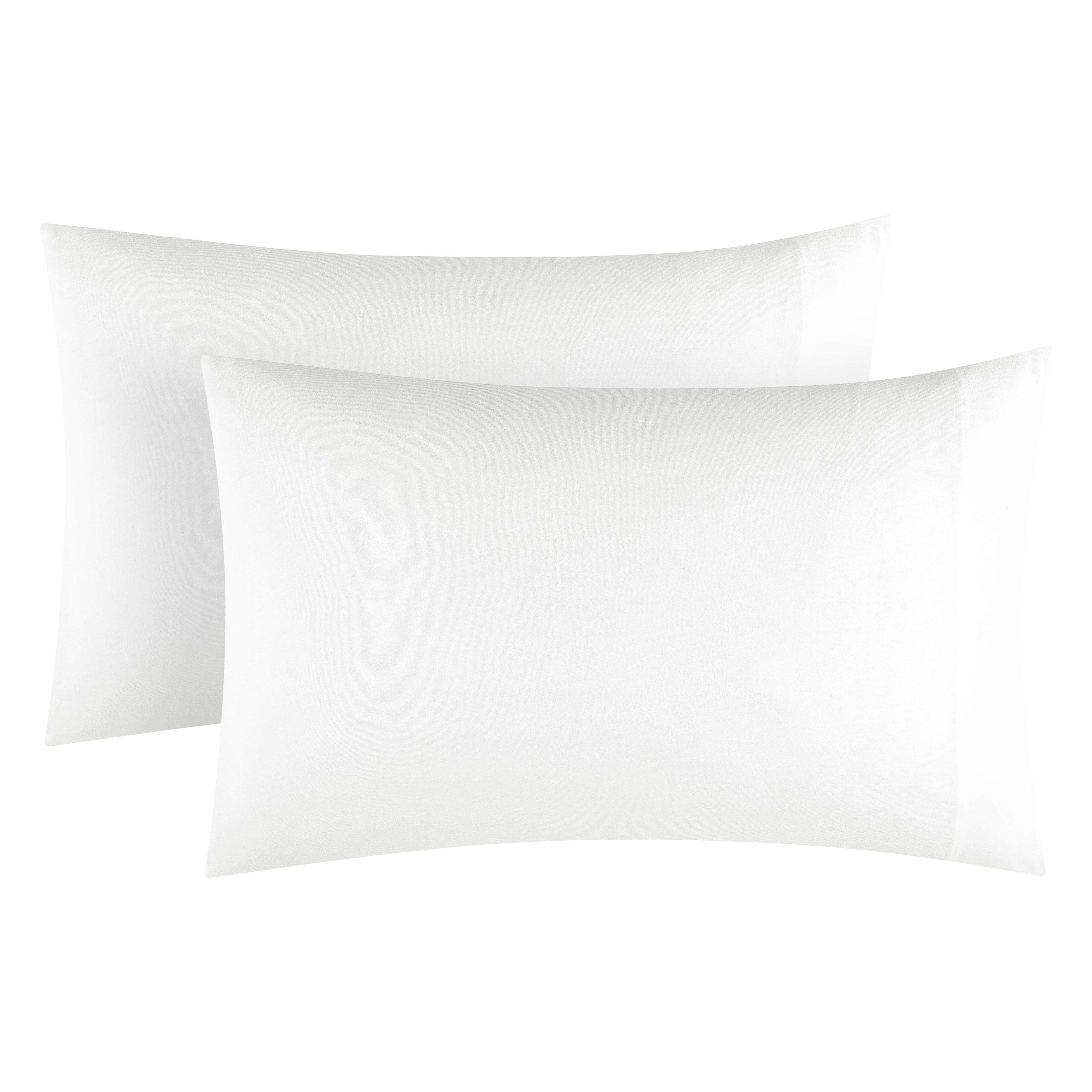 Mainstays Extra Soft Jersey Pillowcase Set, King, Arctic White, 2 ...