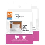 Mainstays Jersey Soft Bed Pillow Cover Protector, Standard/Queen ...