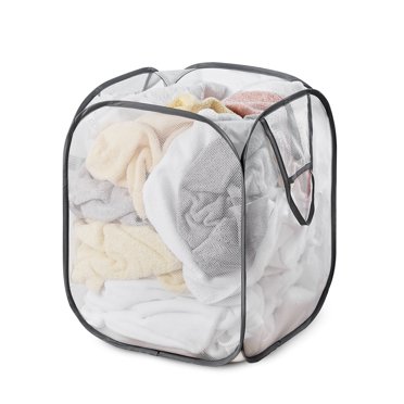 Mainstays Hexagon Pop Up Hamper - Black Mesh - Garage and Home ...