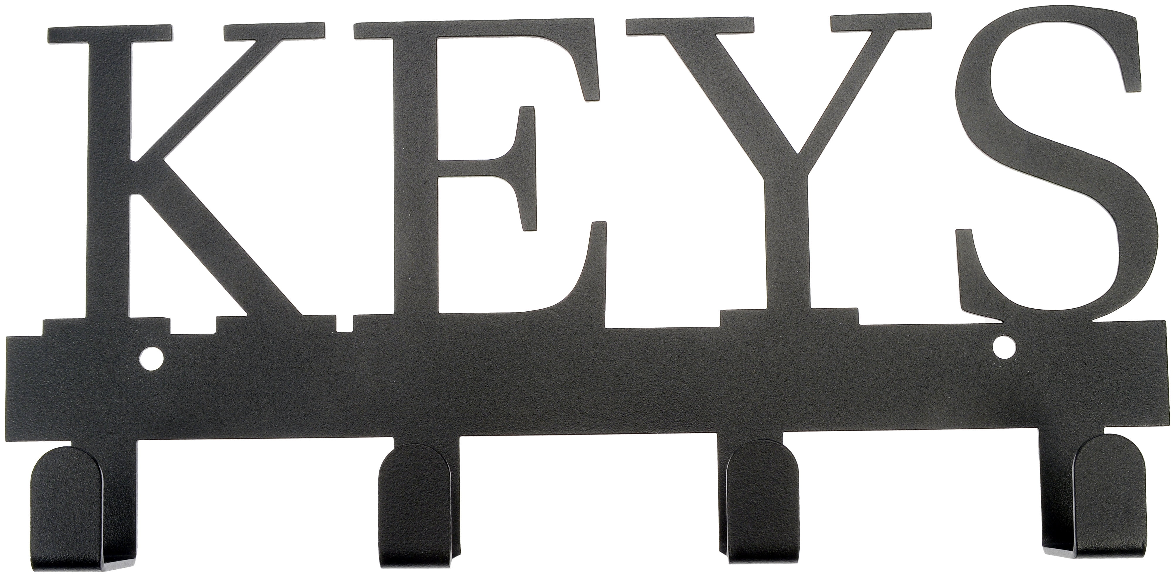 Mainstays Key Rack, 4 Hooks, Black Finish, Mounting Hardware Included ...