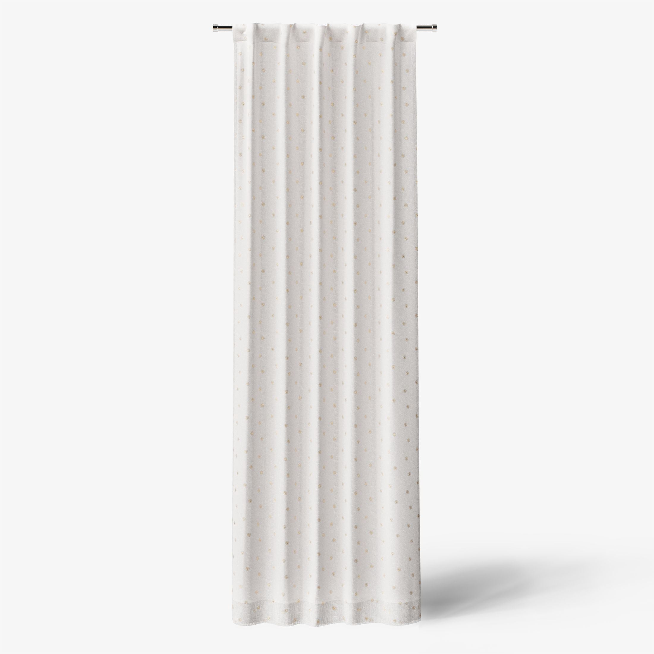 Mainstays Kids White and Metallic Gold Sun Sheer Overlay Blackout Rod ...