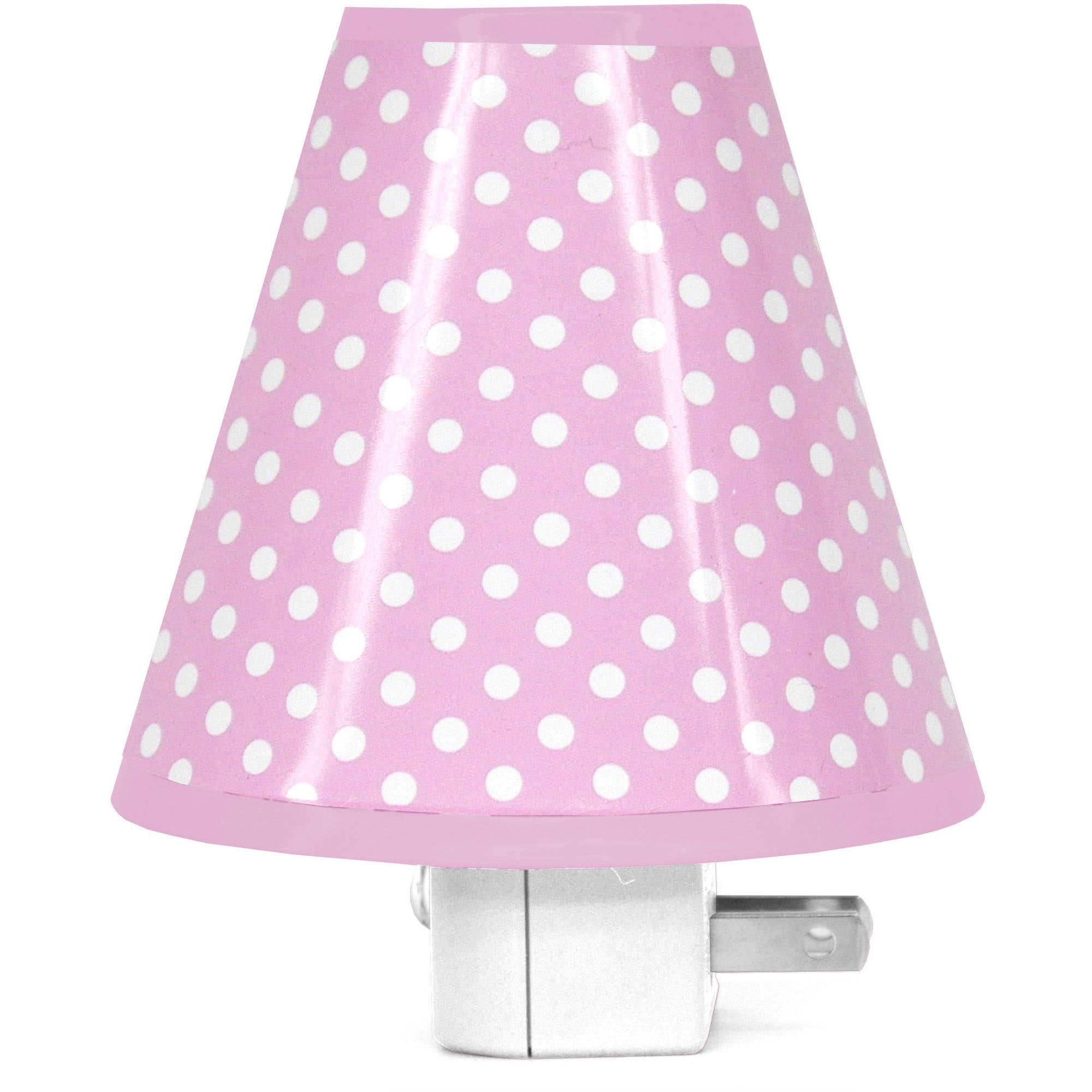Mainstays Kids All Over Pink Polka Dot Shade Plug In Nightlight ...
