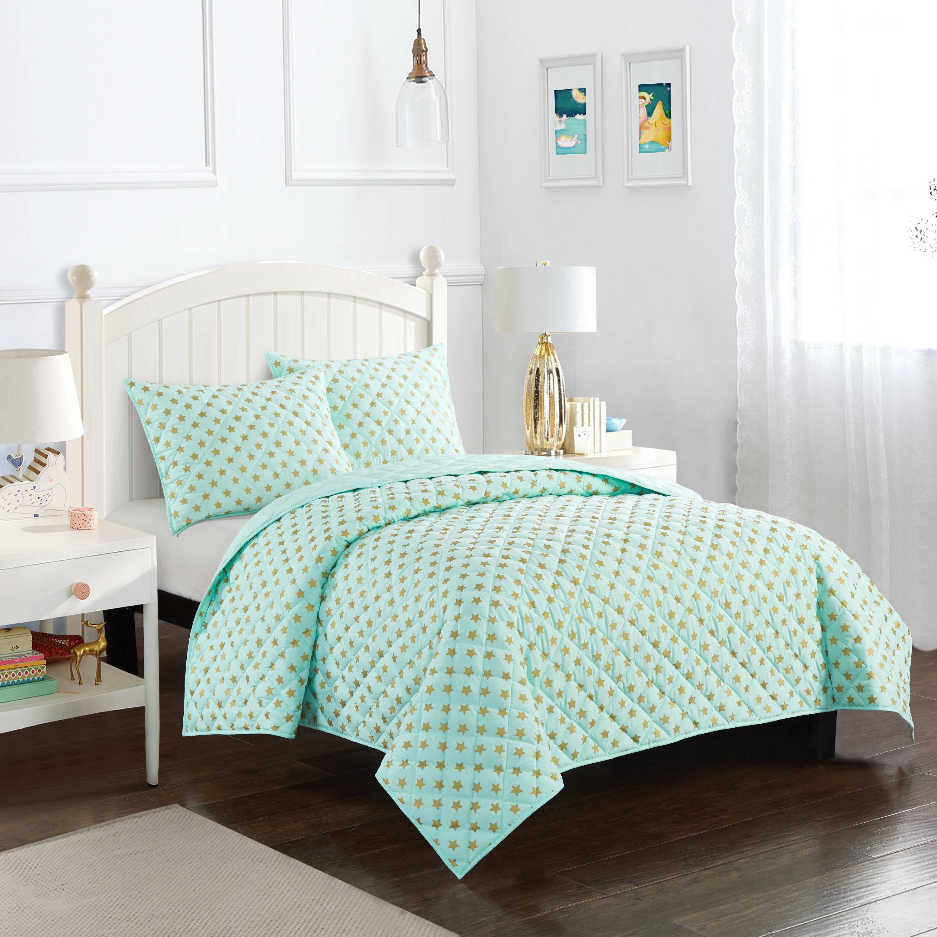 Mainstays Kids Metallic Print Quilt Set, Multiple Prints - Walmart.com