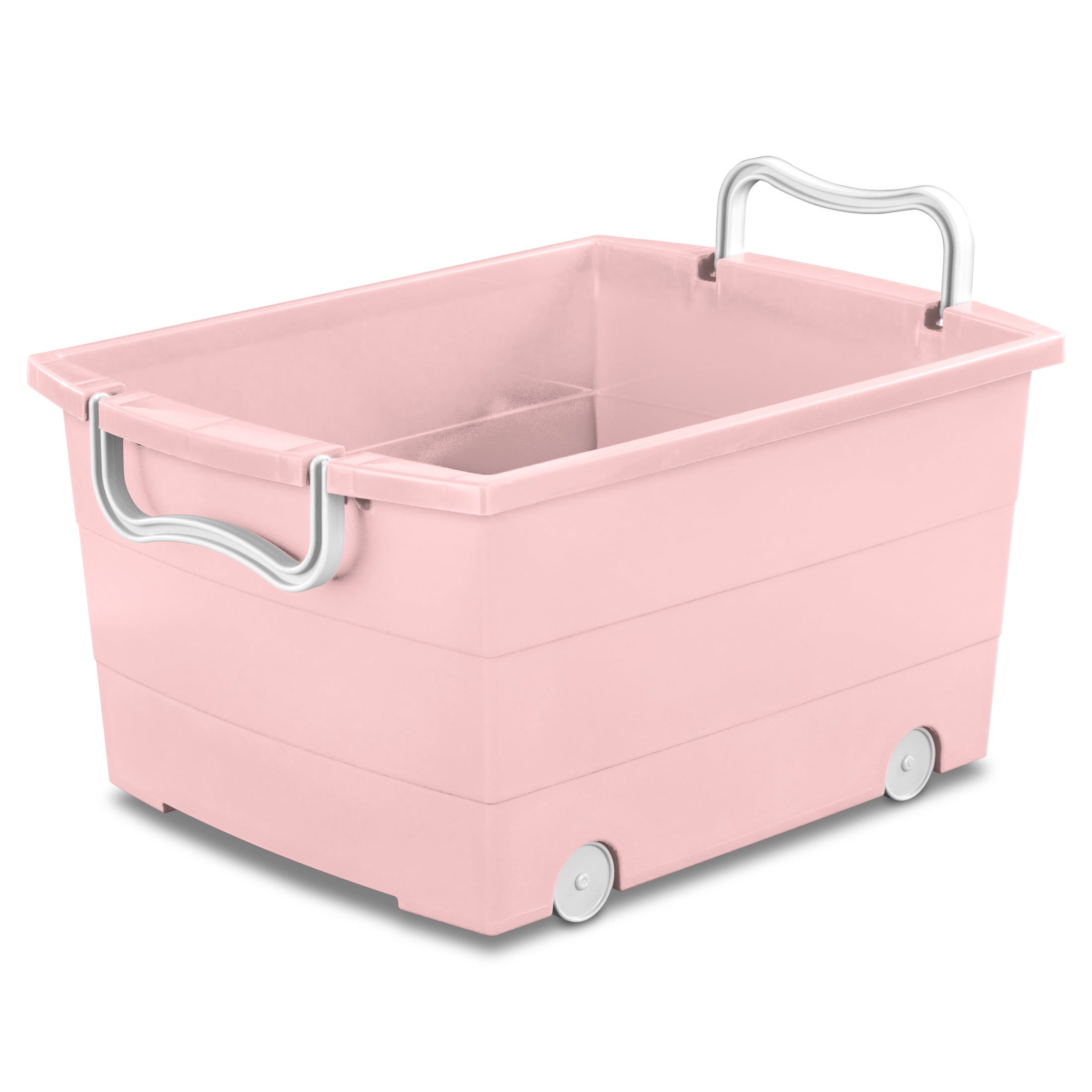 Mainstays Kids Wheeled Stacking Bin, Rolling Toy Storage, Versatile ...
