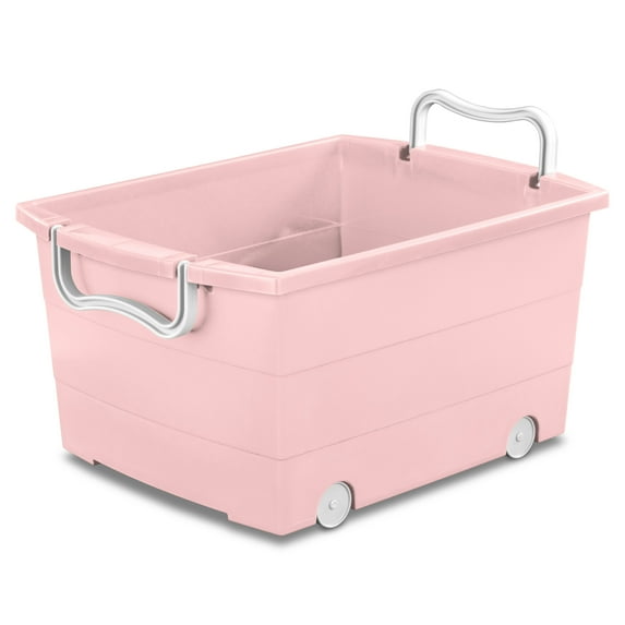 Mainstays Kids Wheeled Stacking Bin, Rolling Toy Storage, Versatile ...
