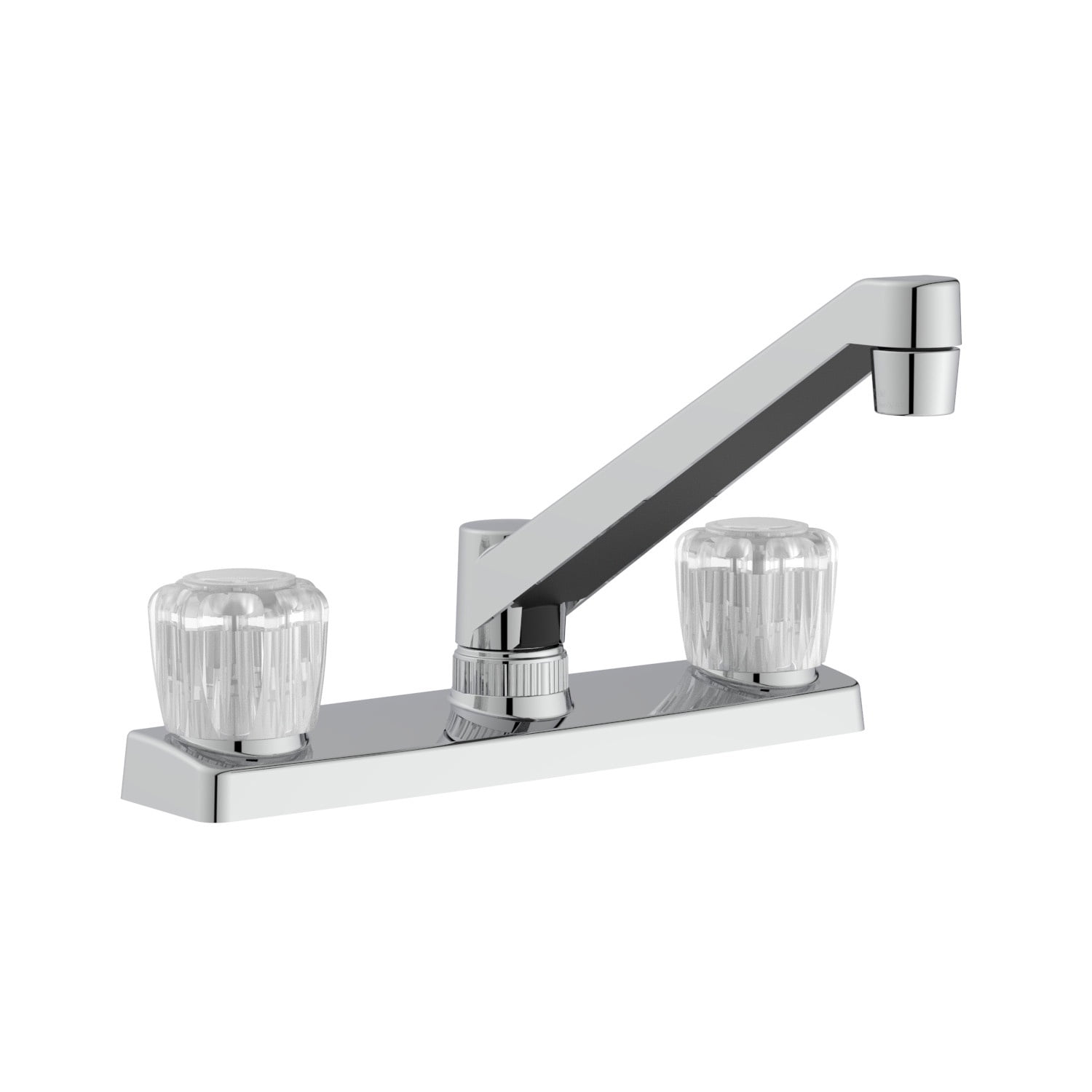 Mainstays Kitchen Faucet with Dual Acrylic Handles, Chrome Finish ...