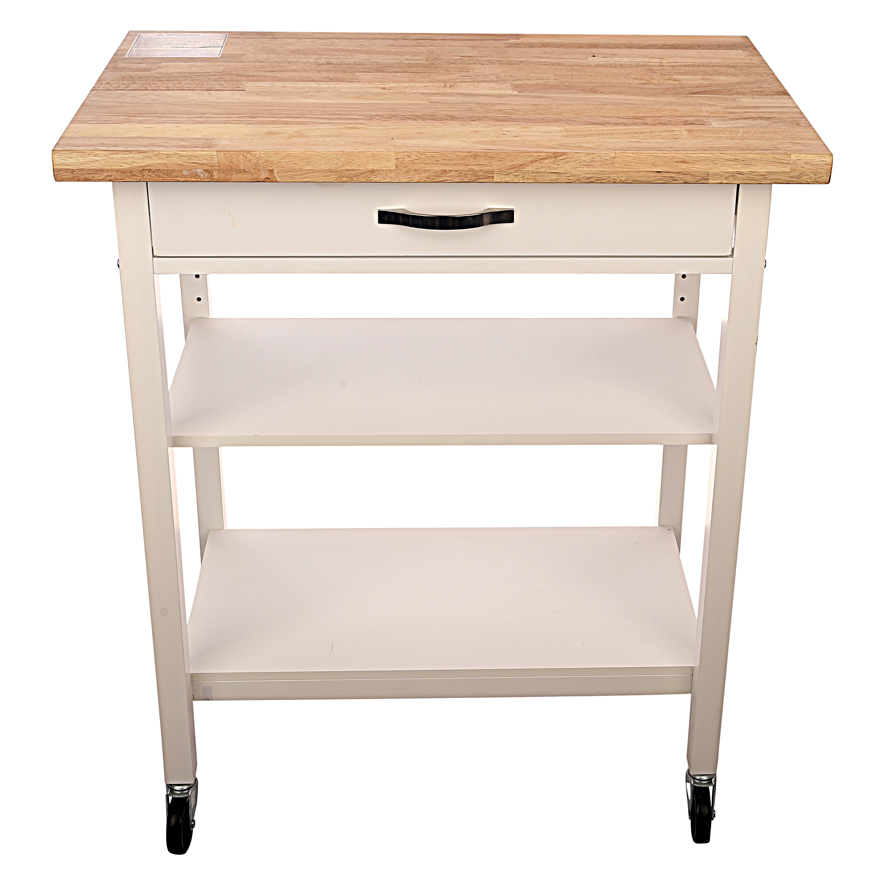 Mainstays Kitchen Island Cart, White - Walmart Business Supplies