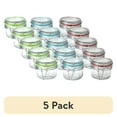 (5 pack) Mainstays Kitchen Storage 5-Ounce Clear Glass Lock Lid Jar ...
