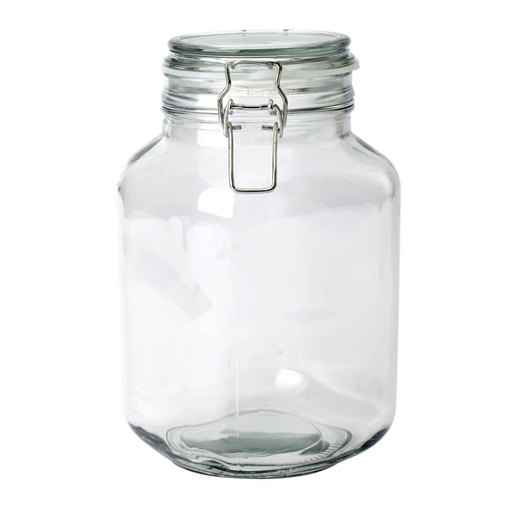 Mainstays Lock Lid Glass Jar 67 Ounce Air-Tight Kitchen Storage ...