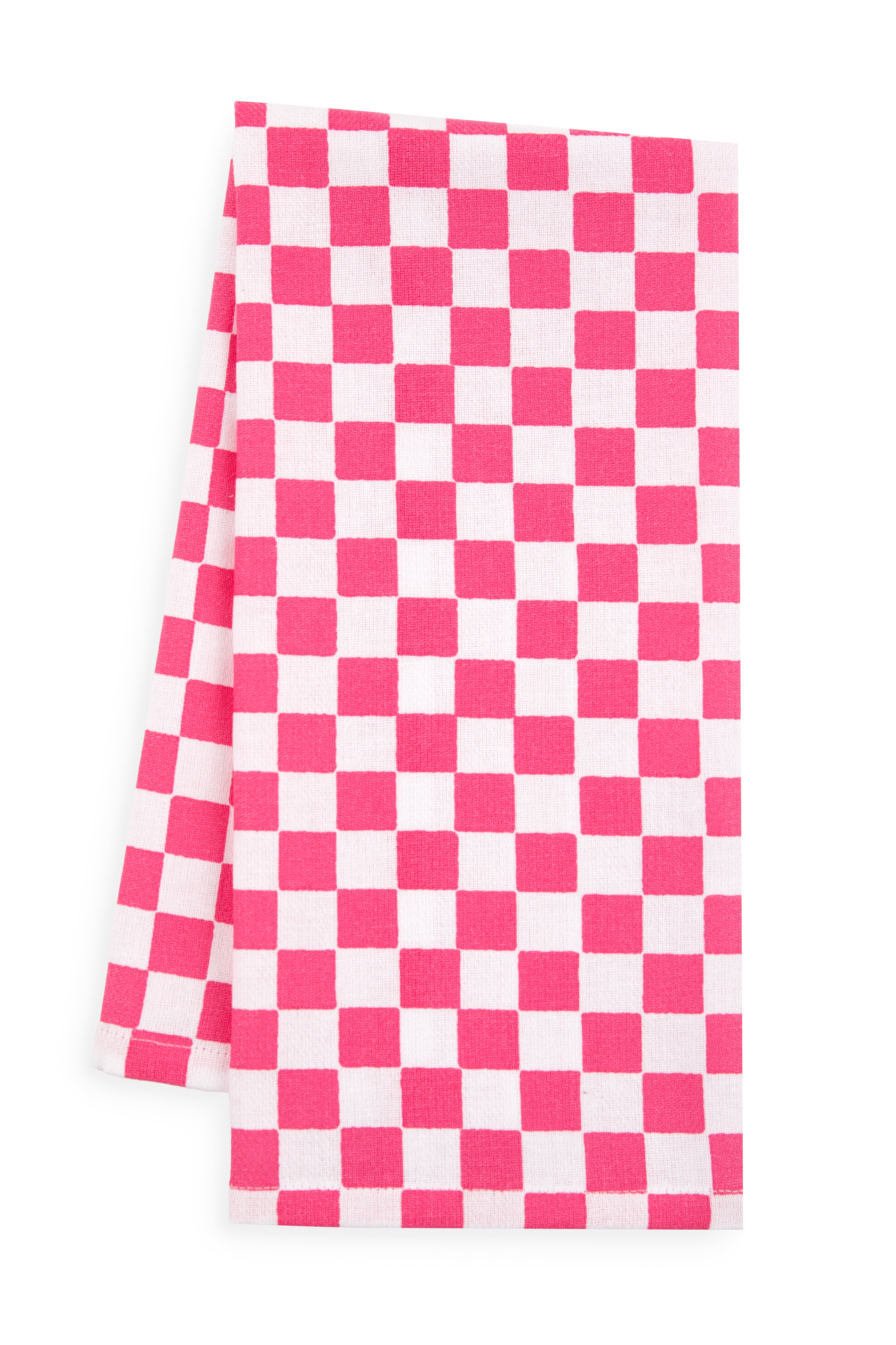 Mainstays Kitchen Towel 100% Cotton Check Pattern Durable Absorbent ...