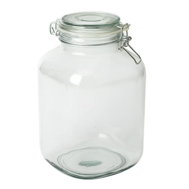 Mainstays Kitchen storage 106OZ Clear Glass Lock Lid Jar - Walmart ...