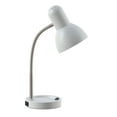 Mainstays LED Gooseneck Desk Lamp with AC Outlet and Tray for Dorm ...
