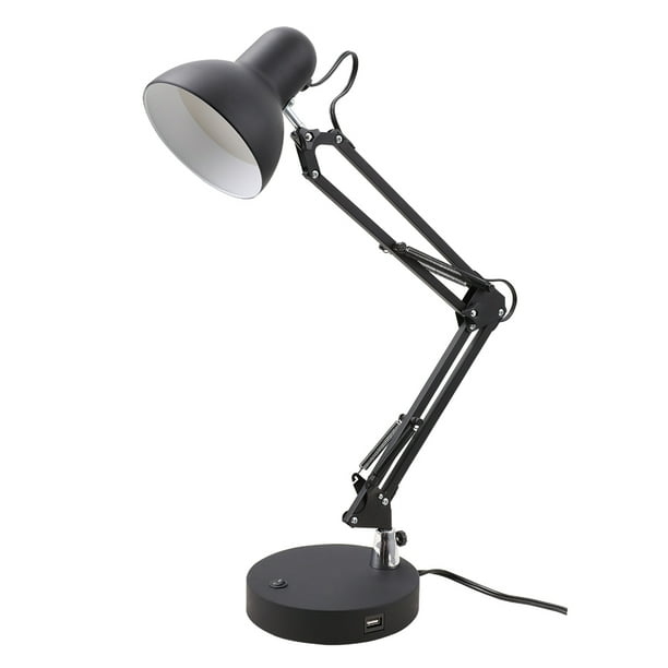 Mainstays LED Swing Arm Architect Desk Lamp with USB Charging Port ...