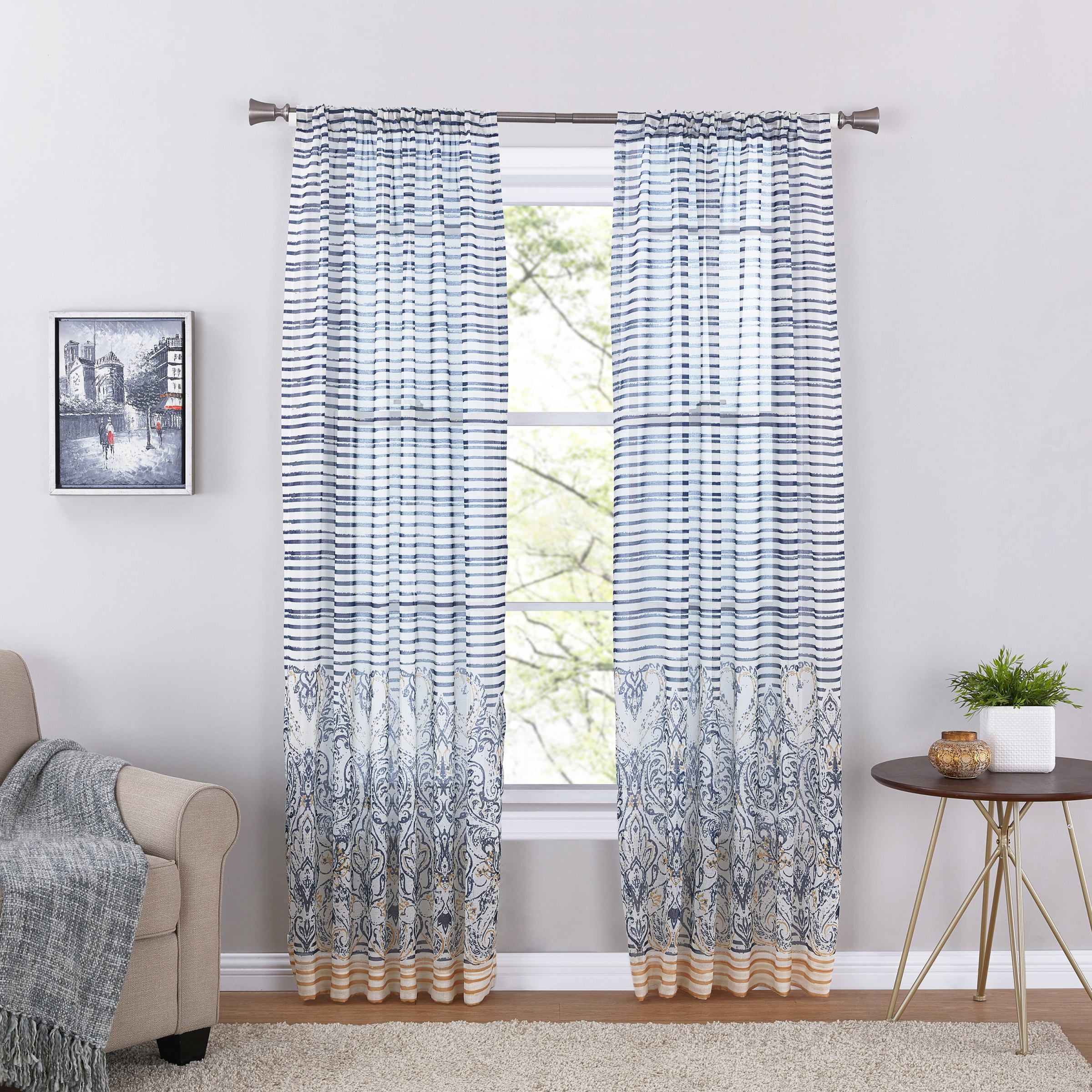 Mainstays Laced Stripe Panel, Set of 2 - Walmart.com