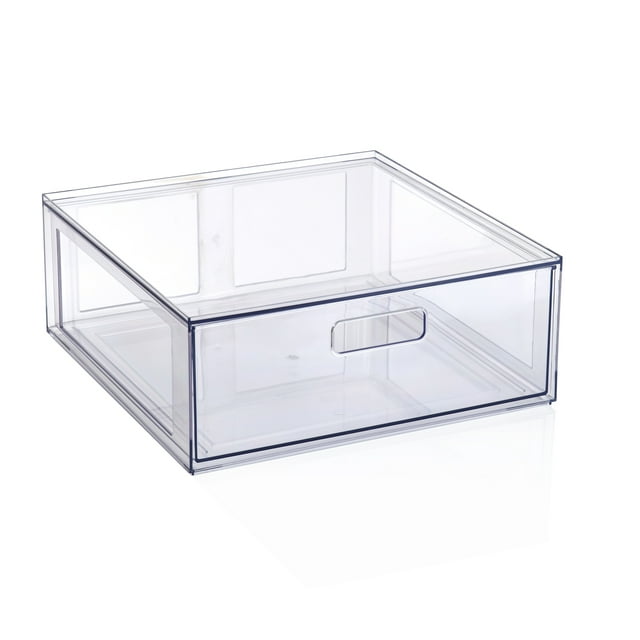 Mainstays Clear Glossy Plastic Pull-Out Closet Drawer Large Size, Adult ...
