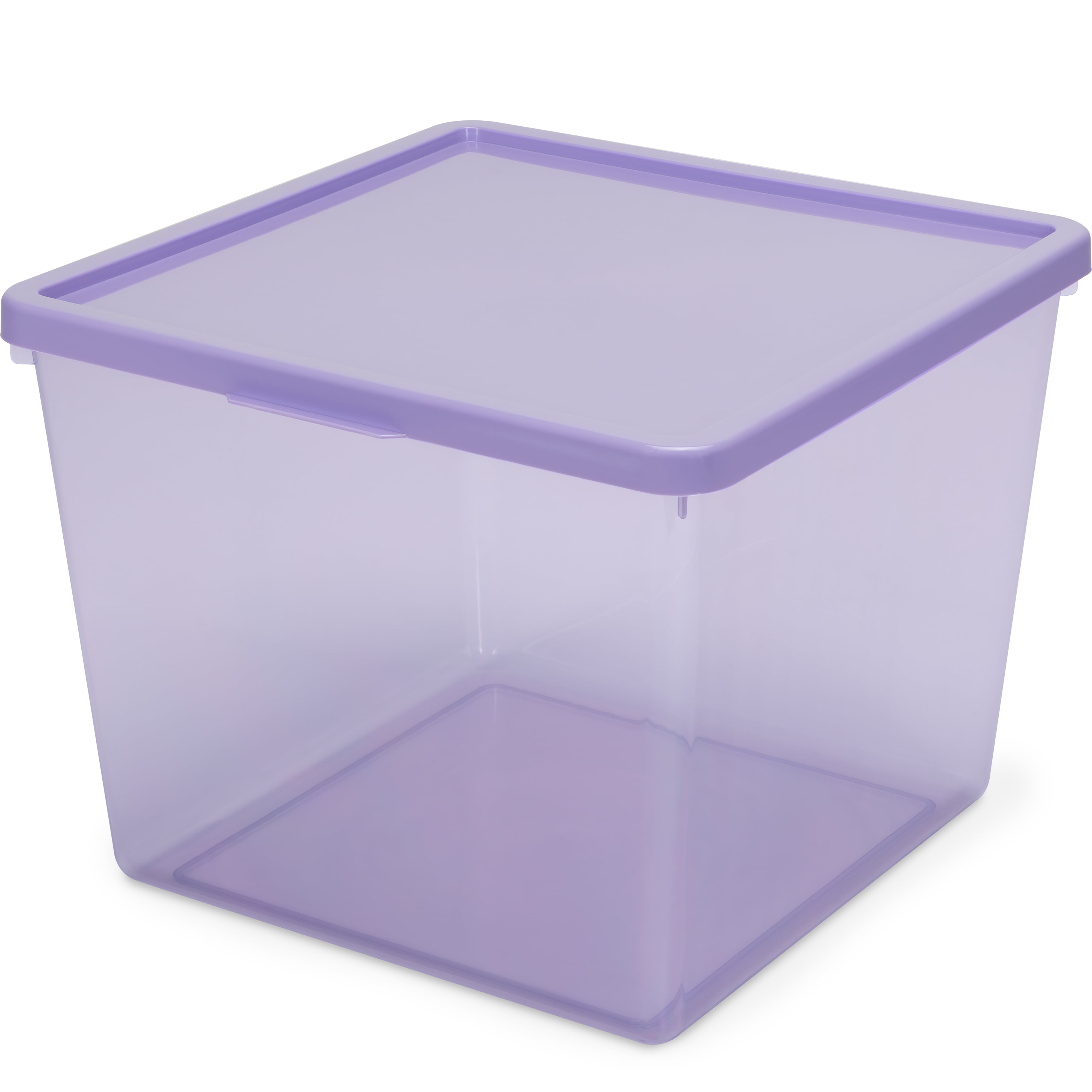 Mainstays Plastic Large Stacking Bin - Iris - Holds up to 15 lbs ...
