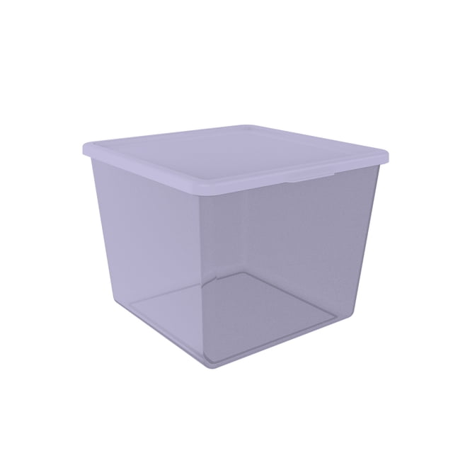 Mainstays Plastic Large Stacking Bin - Iris - Holds up to 15 lbs ...