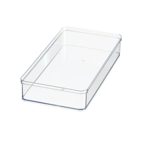 Mainstays Extra Large Clear Plastic Wide Drawer Storage Organizer Tray ...