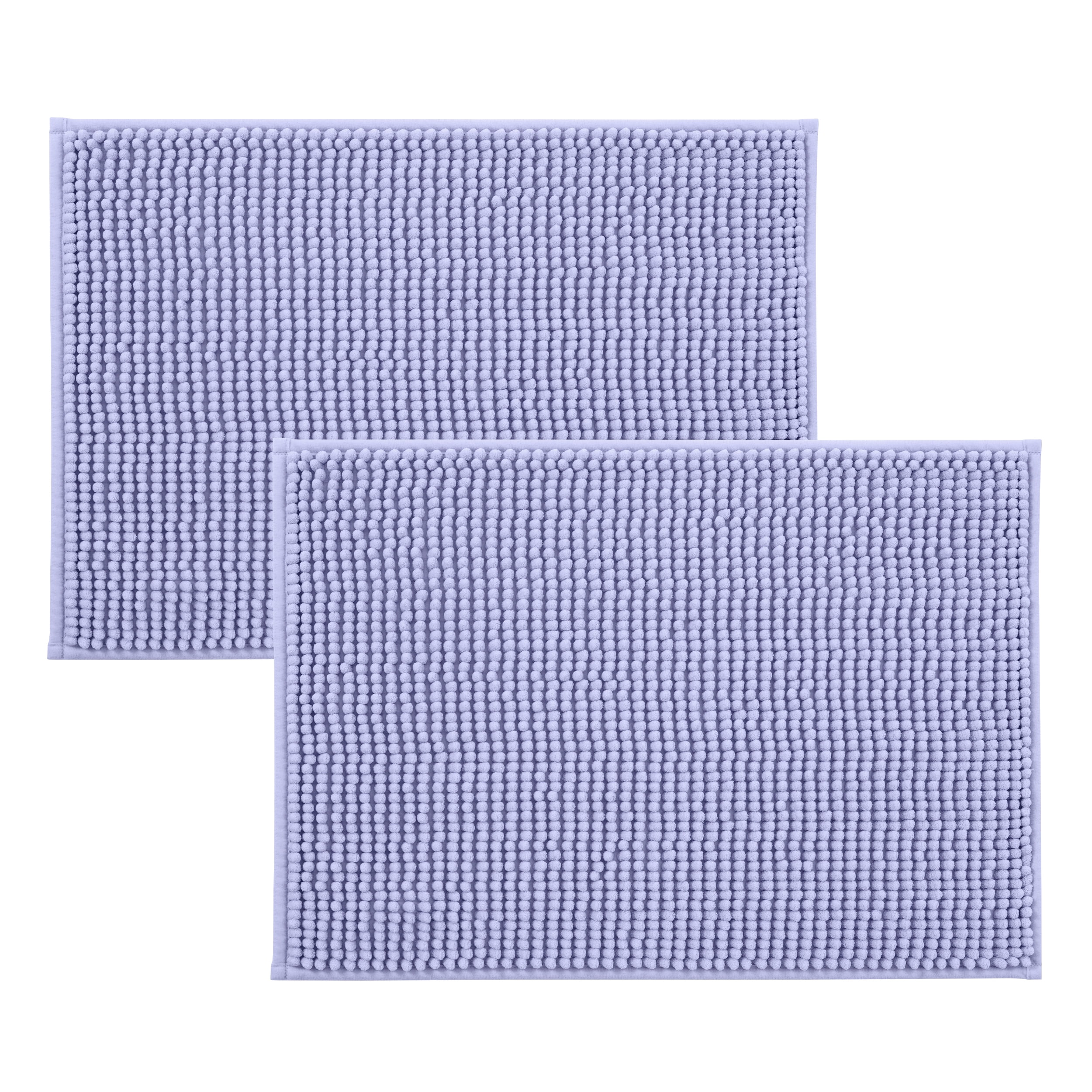 Mainstays Lavender 2-Piece Chenille Noodle Bath Rug Set 17"x24 ...