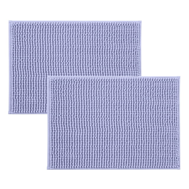 Mainstays Lavender 2-Piece Chenille Noodle Bath Rug Set 17"x24 ...