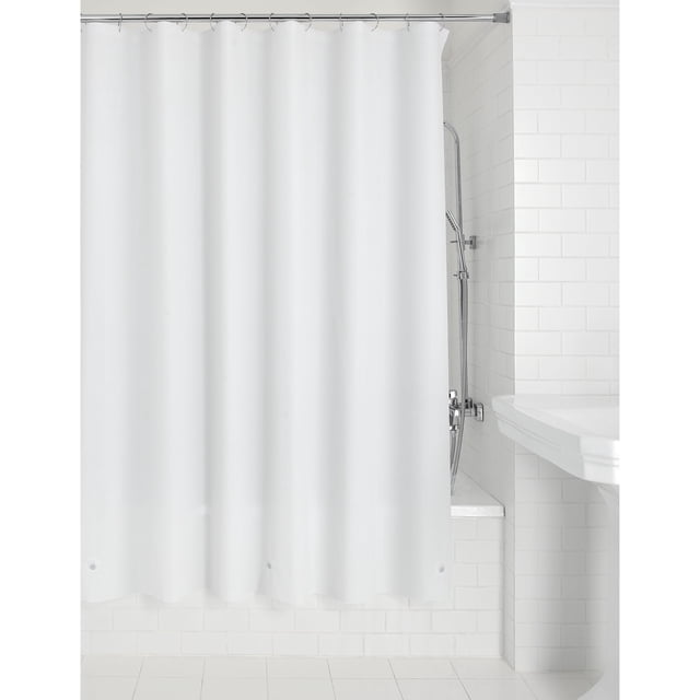 Mainstays Light Weight PEVA Shower Curtain Liner, 70" x 71" – White ...