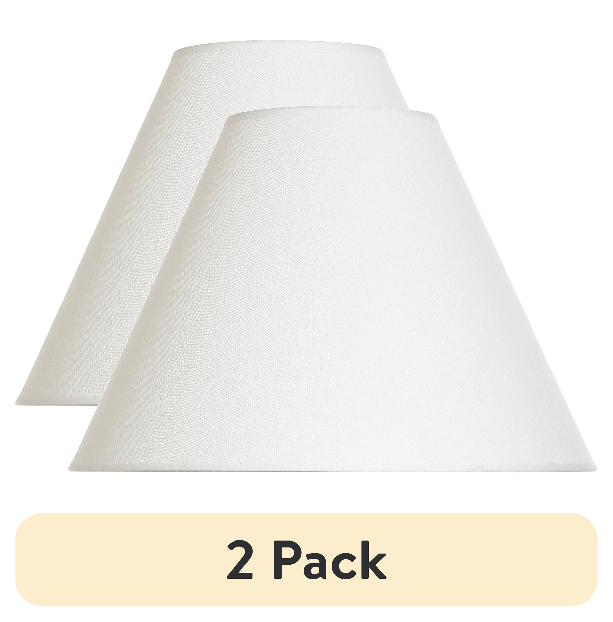 (2 pack) Mainstays Linen Tapered Round Shade, Beige, 15"L x 15"W x 11"H ...