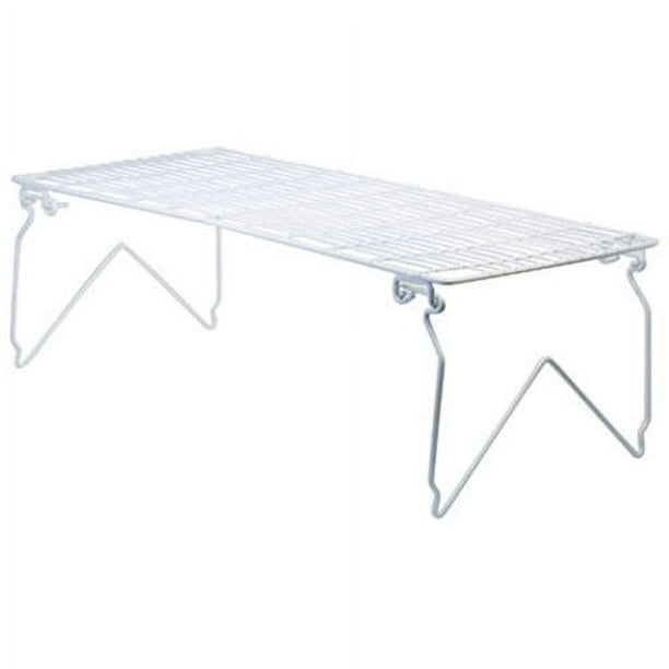 Mainstays Long Stacking Wire Shelf, White - Walmart Business Supplies