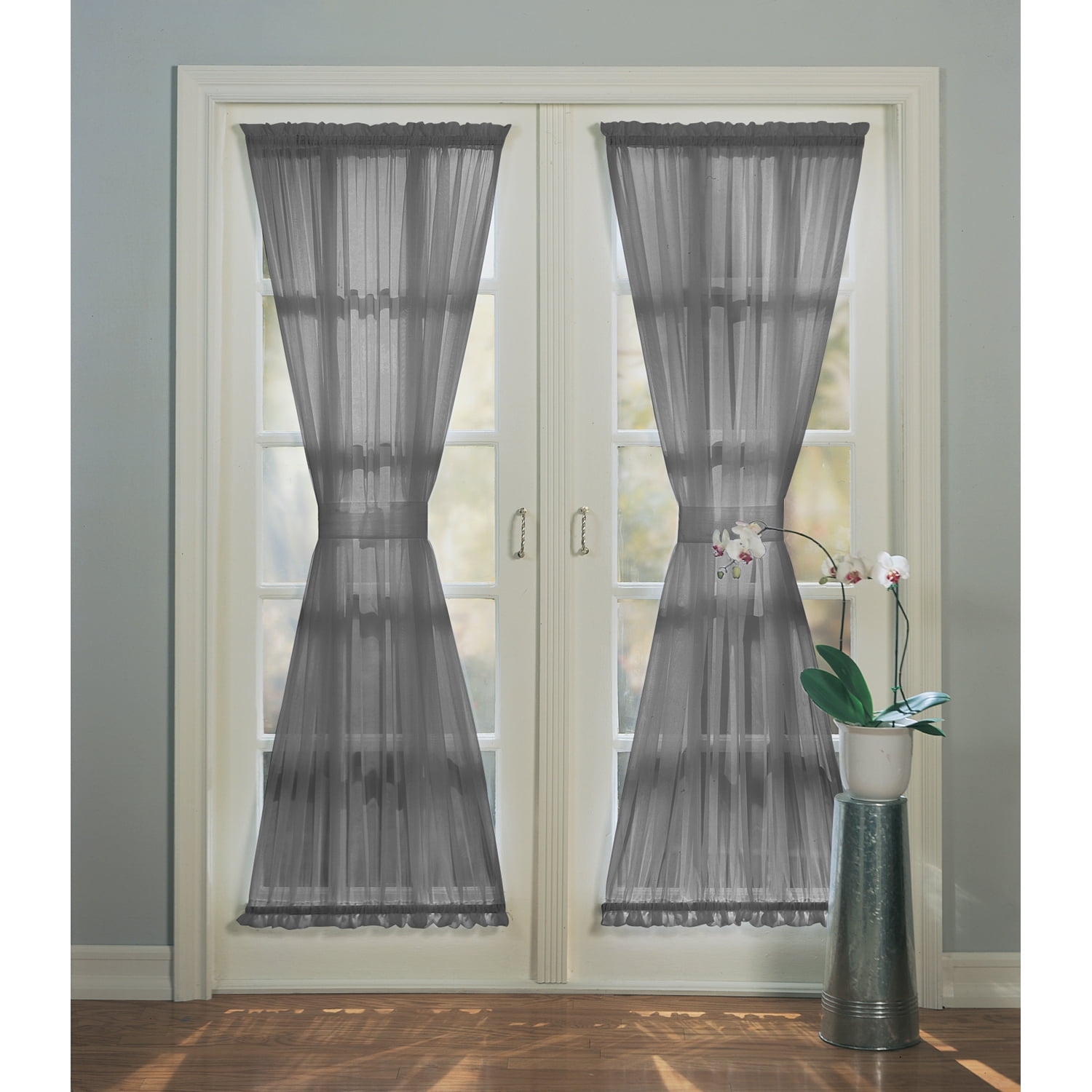 Mainstays Marjorie Door Curtain Panel 59x72 Inches, Sheer Polyester ...