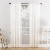 Mainstays Marjorie 1-Piece Sheer Voile Rod Pocket Curtain Panel, 59"x63 ...
